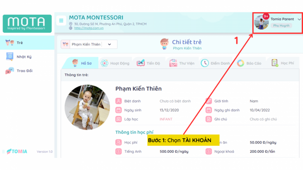 [WEB – PARENT PORTAL] – HƯỚNG DẪN PHỤ HUYNH CÁCH THAY ĐỔI NGÔN NGỮ TRÊN MÁY TÍNH - Tomia